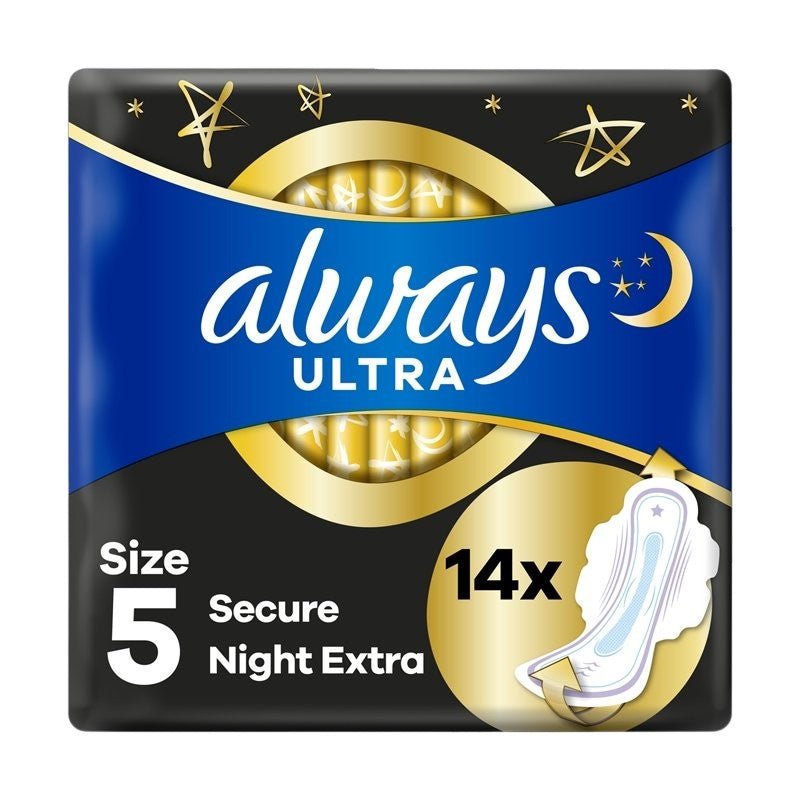 Always Bindor Ultra Secure Night Extra S5 14 st | Tryggt, billigt och ...